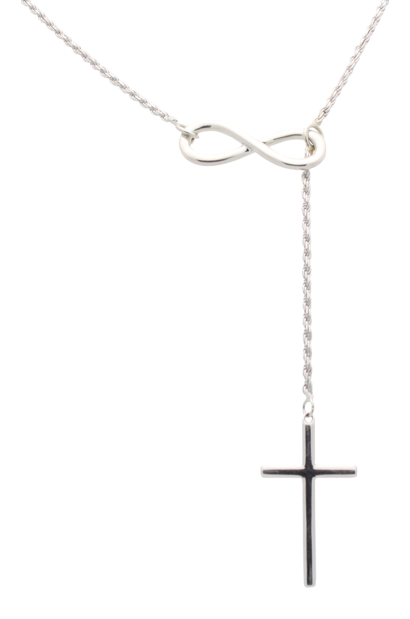 Infinity Cross Necklace Sterling Silver With Gift Set – www ...