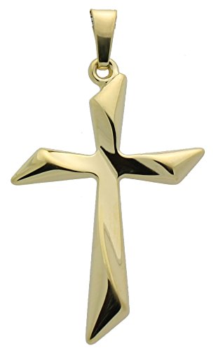 Dazzling Holy Cross in Solid 14 Karat Yellow Gold – www.allpatronsaints.com